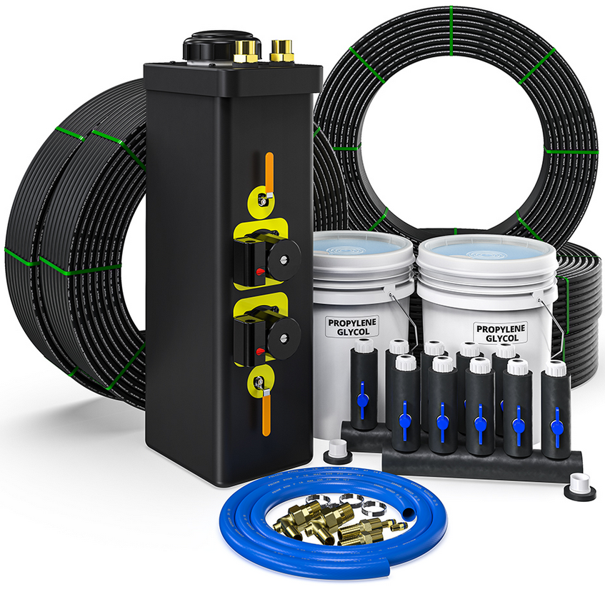GeoCool 5T Closed Loop Kit Angled Manifold